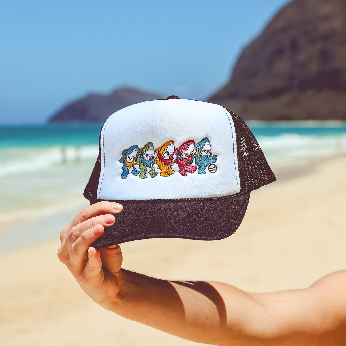 Dancing Sharks Foam Trucker Hat – Cape Clasp