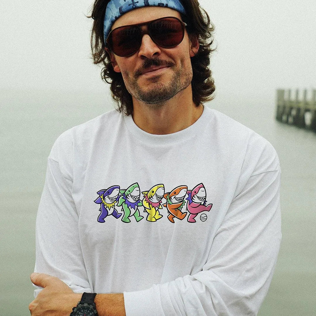 Dancing Sharks Long Sleeve | Cape Clasp - Jewelry For Marine Life Causes