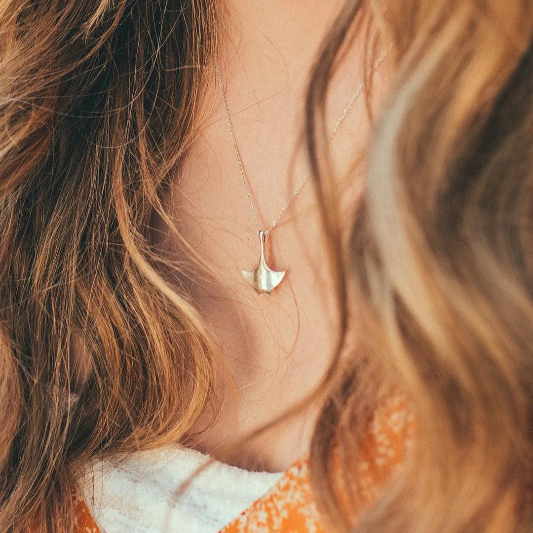 Manta Ray Necklace | Cape Clasp - Jewelry For Marine Life Causes